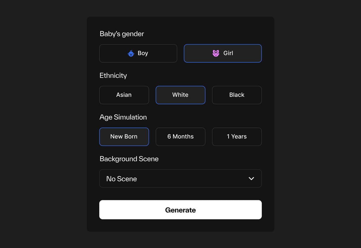 AI Baby Image Generator | See Your Baby from a 4D Ultrasound